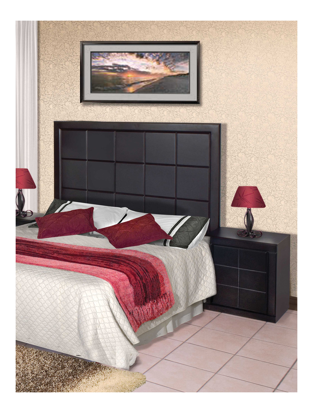 Porto 152cm Headboard Black